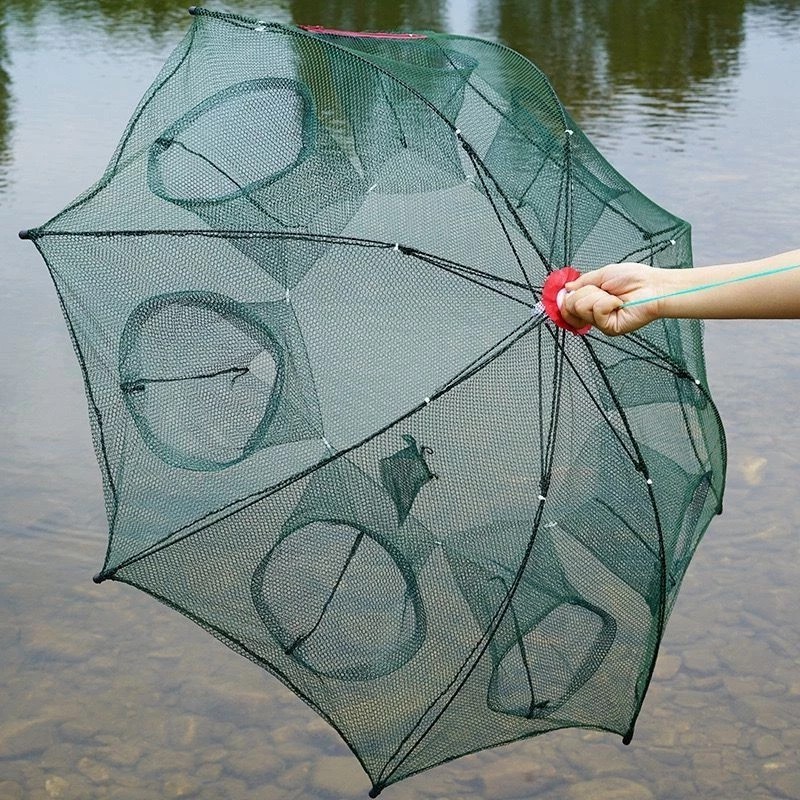 Automatic folding fishing net shrimp pot nylon crab fishing net crab ...