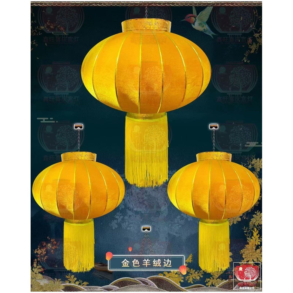 【Malaysia Ready stock 现货】CNY Deco CNY Premium Lantern 蛇年新年装饰 新年高档灯笼 金色 ...