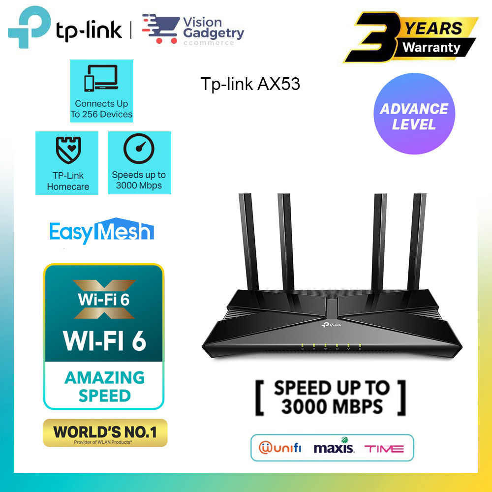 TP-Link Archer AX53 AX55 PRO AX3000 Dual Band WiFi 6 Gigabit Wireless Router | Shopee Malaysia