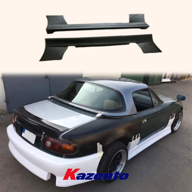 For Mazda MX5 NA MK1 Miata BN Style Fiberglass FRP Unpaint Side Skirts ...