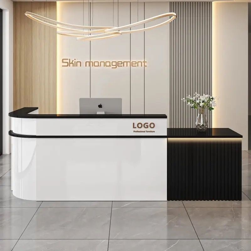 Cashier Reception Desk Simple Modern Beauty Salon Billiard Hall Curve ...