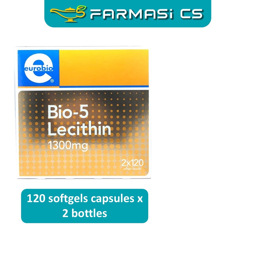 Eurobio Bio-5 Lecithin 1300mg 120s x 2 (TWIN) EXP:01/2026 | Shopee Malaysia