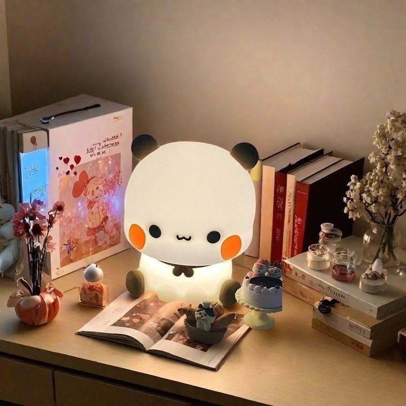 Panda Pat Led Night Light Bubu And Dudu Cute Animal Cartoon Lamp for ...