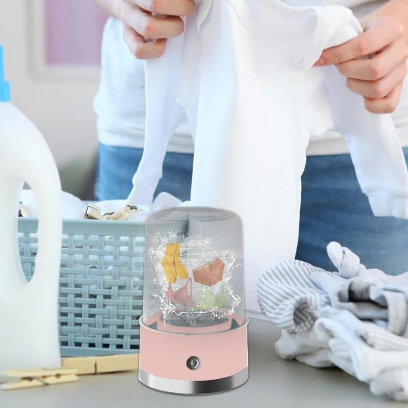 Small Underwear Laundry Cup Home Portable Wireless Charging Washing ...
