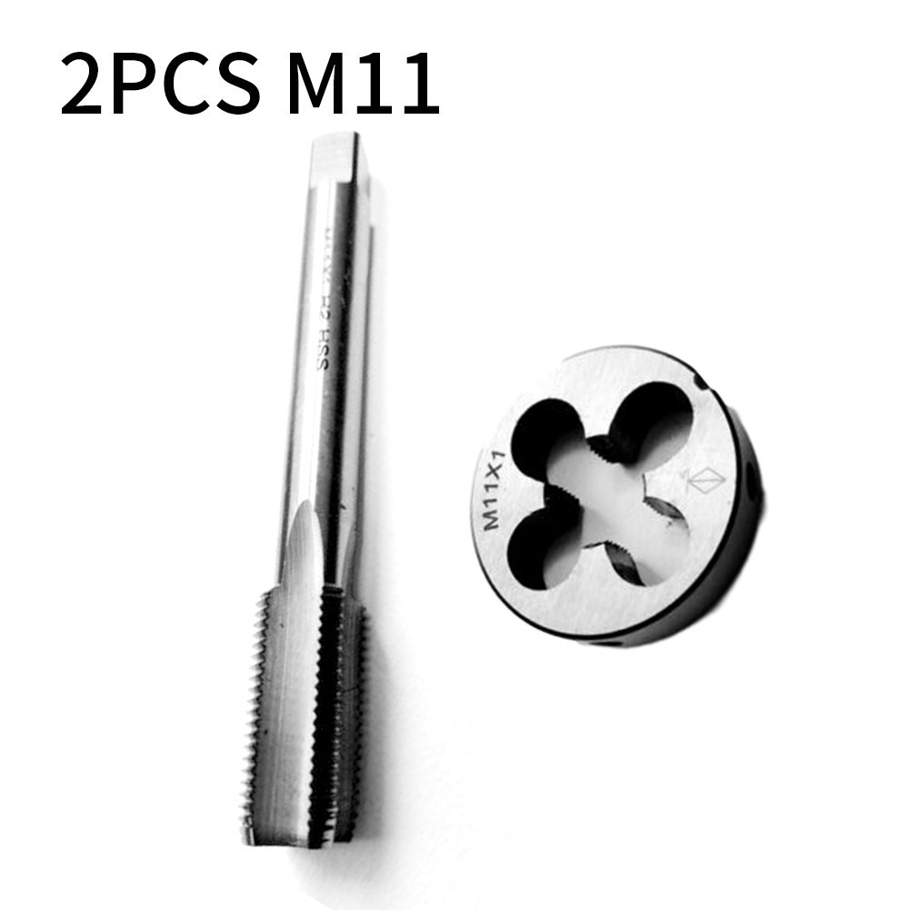 【JDZH】2pcs/set HSS M11 X 1mm Tap & M11 X 1.0mm Die Metric Thread Right ...