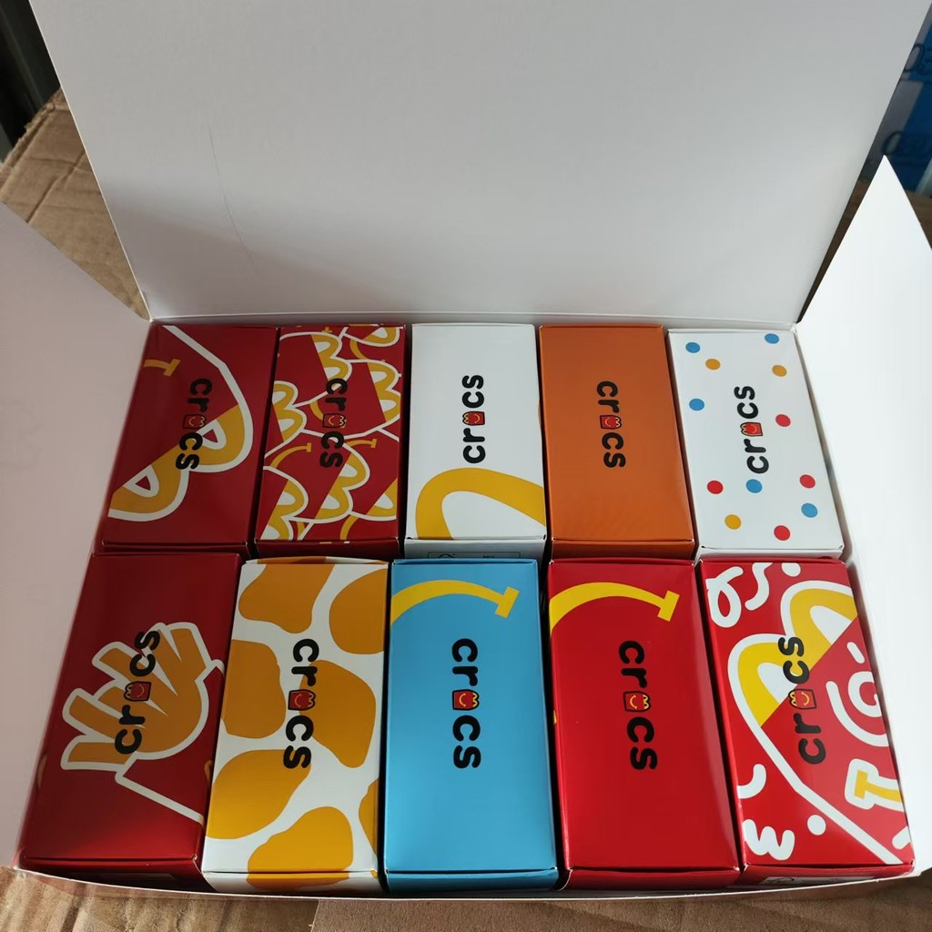 2024 Suit 10Pcs/Box Mcdonalds Crocs Keychain Mcdo Crocs Slipper ...