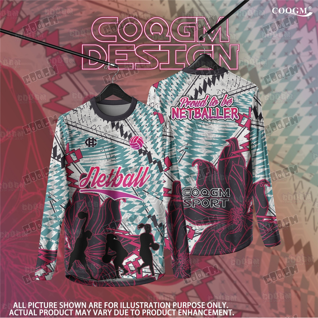 COQGM Original - Full sublimation Netball Team Jersey Custom Name Baju ...