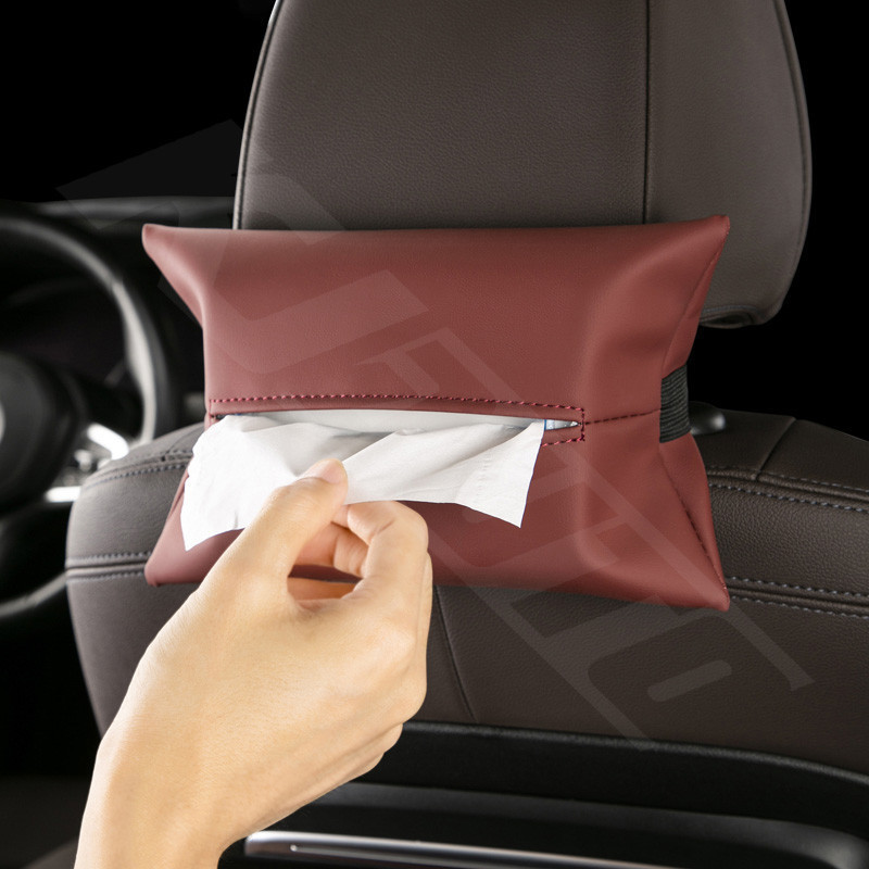1/2pcs Proton Car Tissue Box Holder Nappa Leather Car Center Console ...