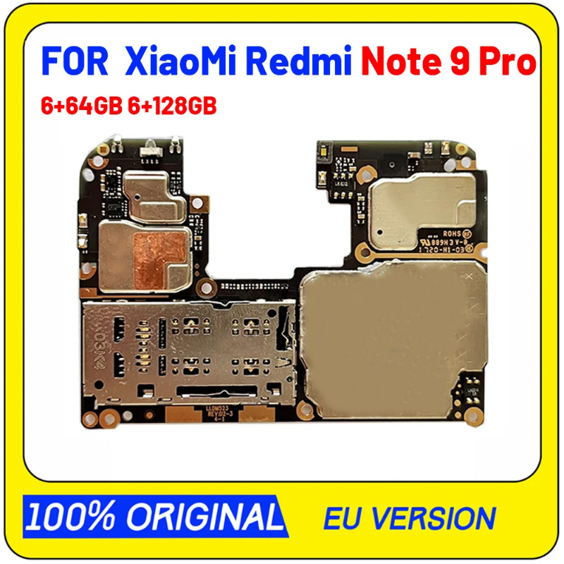 in stock For Xiaomi Redmi Note 9 Pro Motherboard Original 128GB 256GB ...
