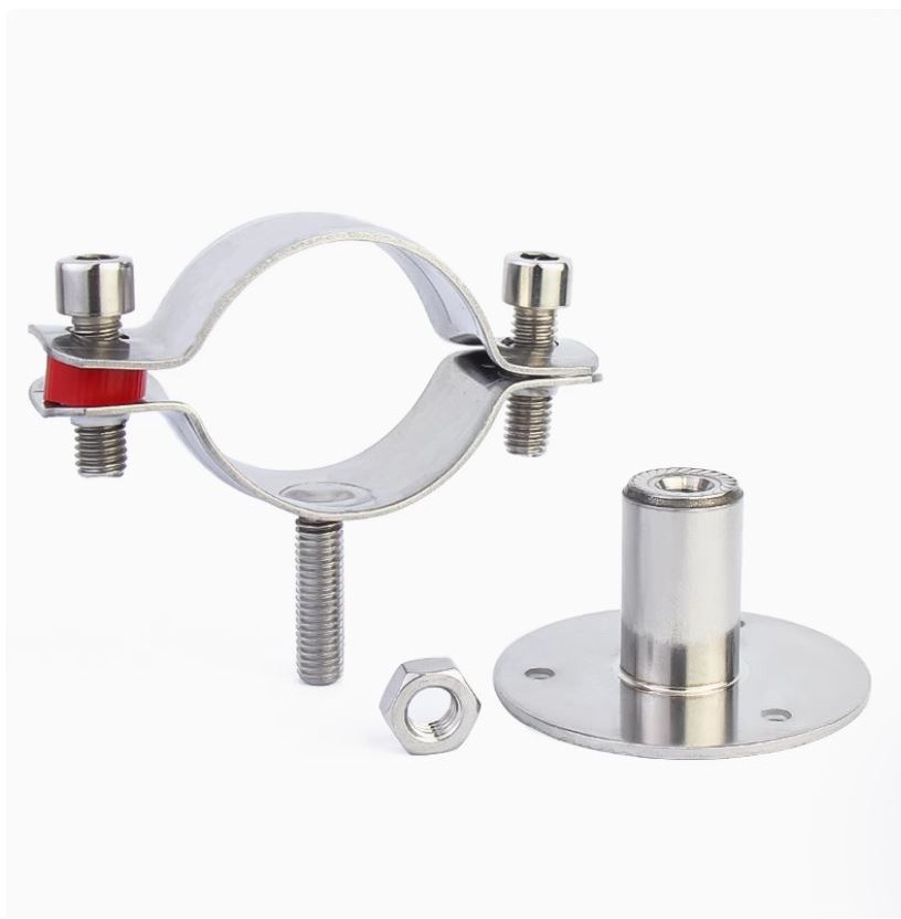304 stainless steel pipe clamp fixed pipe bracket adjustable pipe clamp ...