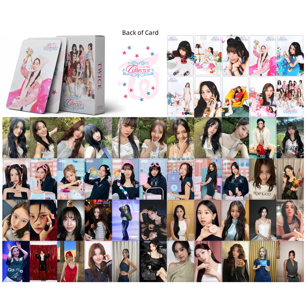 KPOP 55pcs/box TWICE Holographic Photocards 2025 Season's Greetings KPOP Laser LOMO Card ...