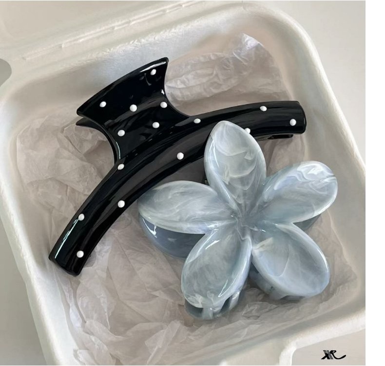 European and American Style Pink Dyed Flower Hair Clip Women's Summer ...