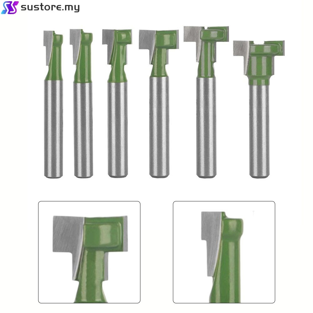 [Super]6.35mm Shank T-Slot Cutter Router Bit Set T Slotting Milling ...