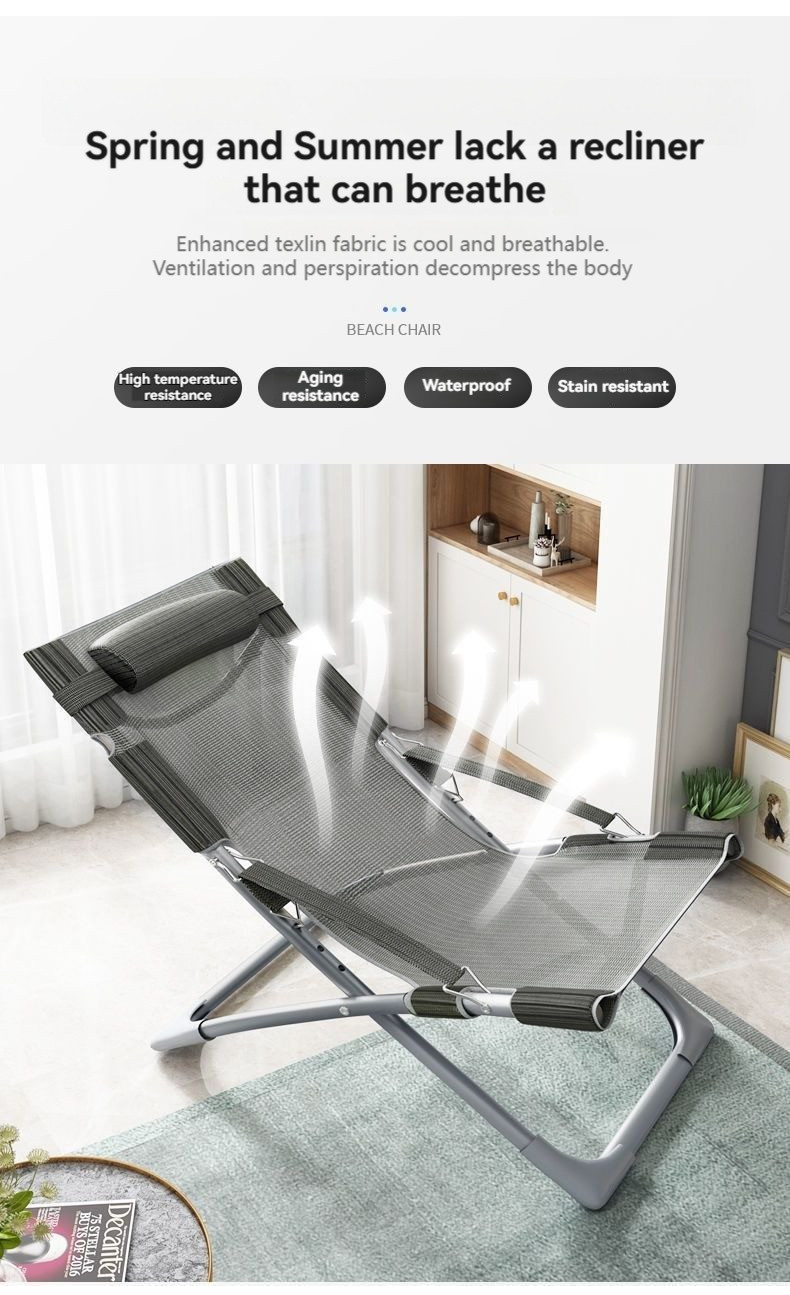 Simple Modern Nap Lounge Chair High-Quality Folding Sun Lounger Outdoor ...