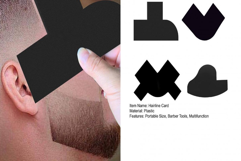 Hairdresser Hairline Card Beard Lineup Card Barber Hairline Enhancement ...
