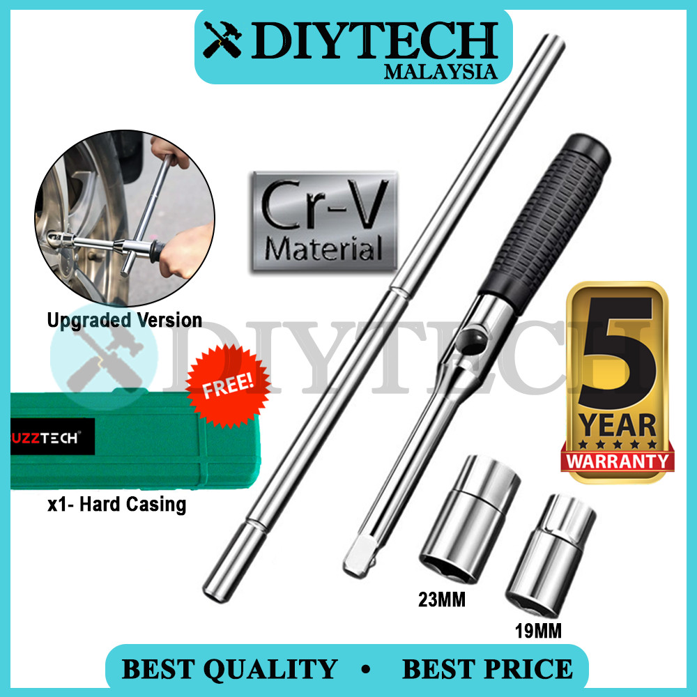 DIYTECH Heavy Duty Cross Wrench Tire Opener 19MM 23MM Car Truck Lug ...