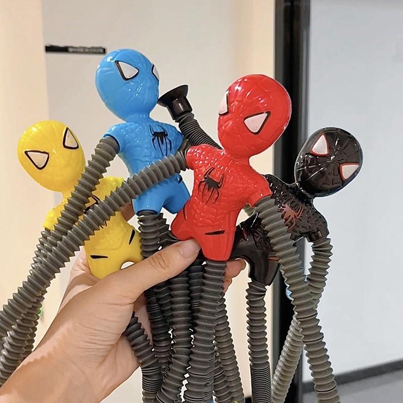 Cartoon Spider Man Telescopic Sucker Decompression Toy Versatile ...