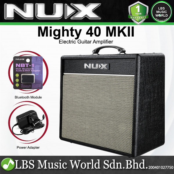 Nux Mighty 40 MKII 40 Watt Modelling Amplifier Electric Guitar Amp with ...