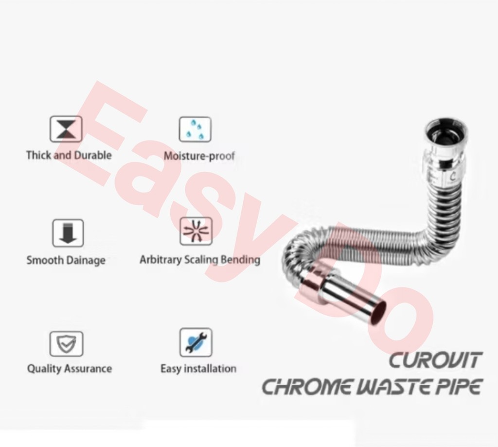 1-1/2 INCH (40MM) Heavy Duty Flexible ABS Pipe Tube Hose Unitrap Outlet ...
