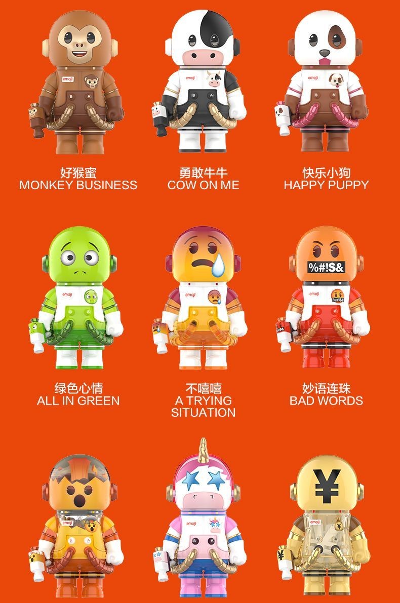POPMART MEGA SPACE MOLLY 100% × emoji™ series blind box | Shopee Malaysia