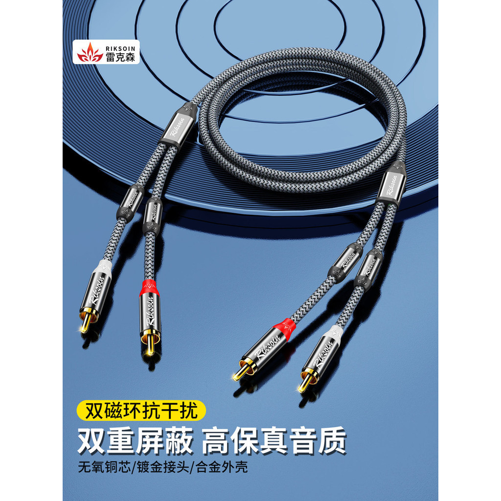 Rexon Lotus Head Audio Cable Double Magnetic Ring Noise Reduction Two ...