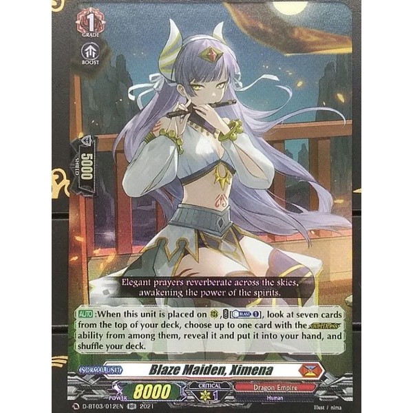 in stock Blaze Maiden, Ximena (D-BT03/012EN RR) - Cardfight!! Vanguard OverDress [DBT03 ...
