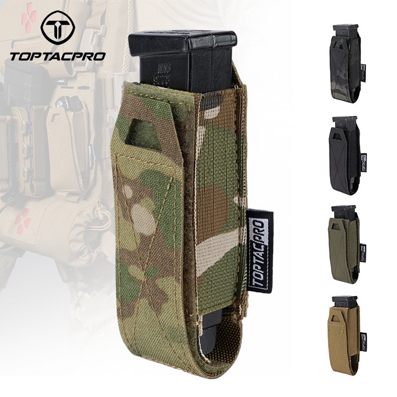 in stock TOPTACPRO Tactical Mag pouch 9mm Single SMG Magazine Carrier ...