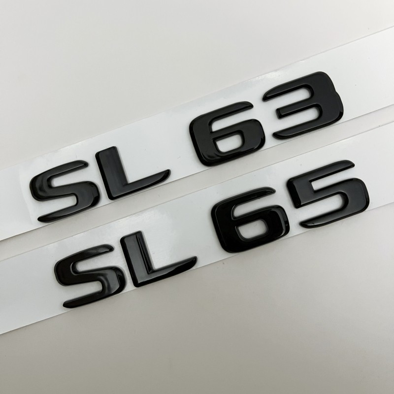 2017 black font SL63 SL65 V8 ABS logo Mercedes AMG car logo | Shopee ...