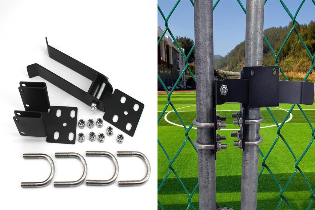 [WM] Galvanized Steel Gate Latch Durable Double Gate Latch Steel Double ...