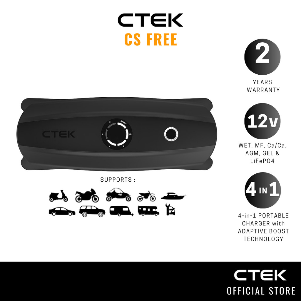 CTEK CS Free Portable Charger & 12V Powerbank | Shopee Malaysia