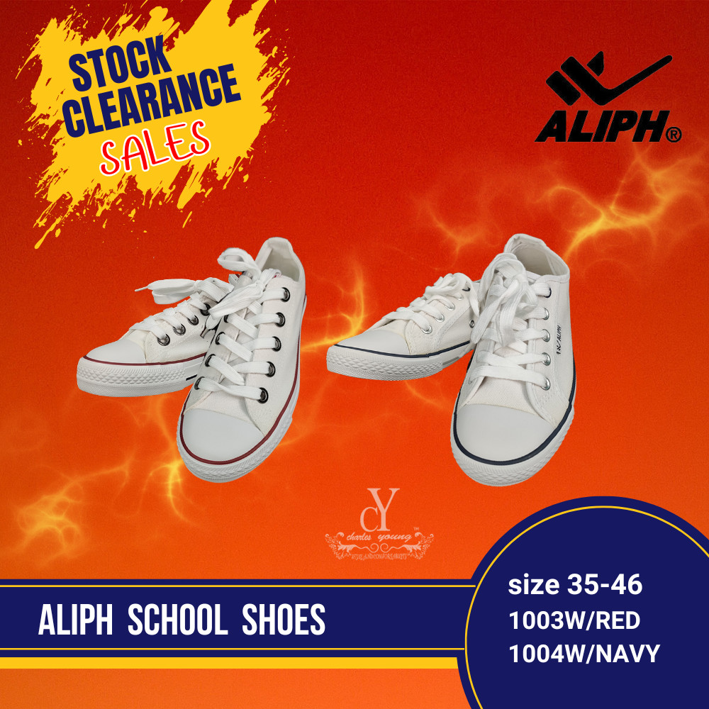 (STOCK CLEARANCE) 100% ORIGINAL ALIPH WHITE SCHOOL SHOES / KASUT ...