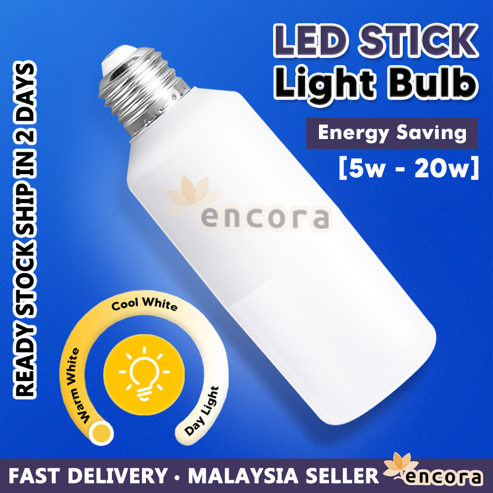 Encora LED Stick Bulb E27 Mentol Lampu LED Light Bulb Warm Light Daylight Lampu Siling Energy ...