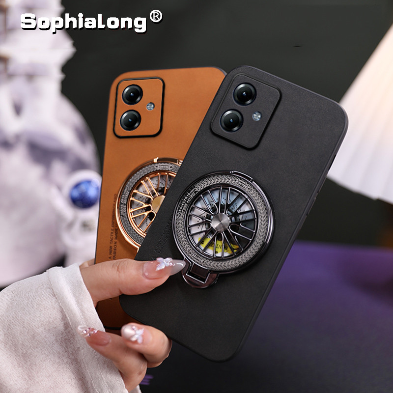 Luxury Leather Cases for Motorola Moto G14 G54 Power with whipping top ...