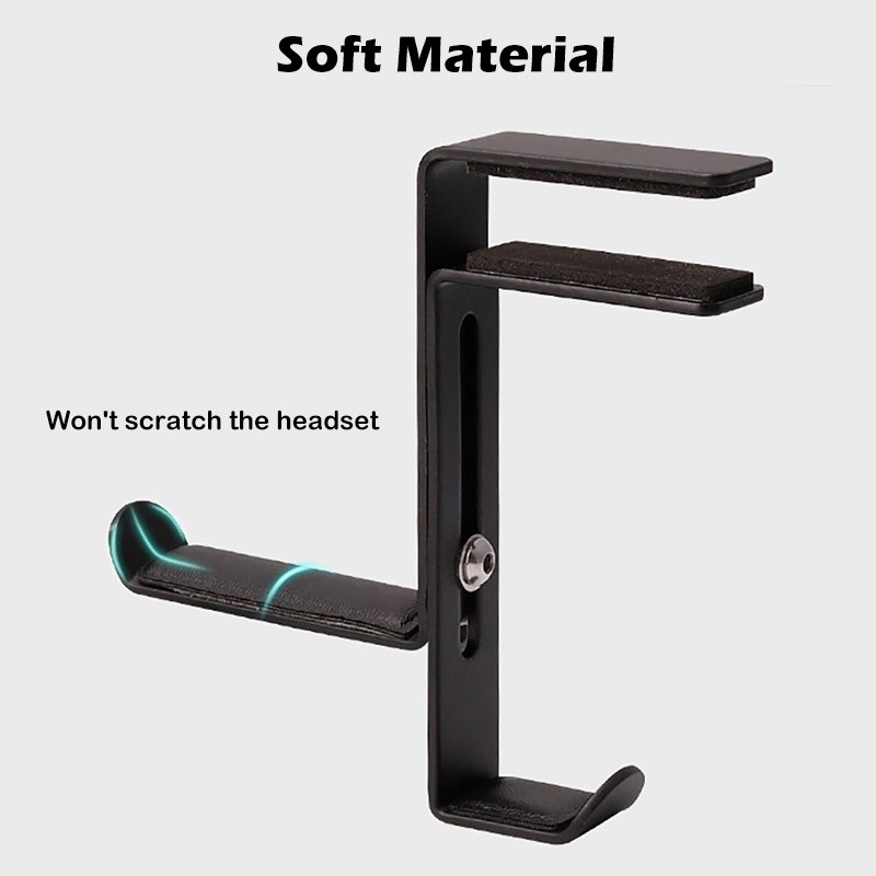 ArgoG Universal Headphone Hanger PC Gaming Headphone Stand Clip-On Desk ...