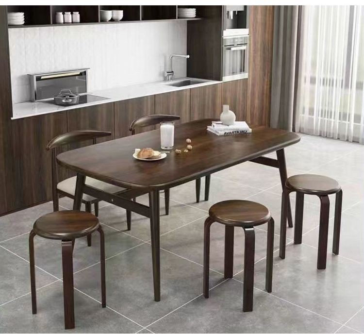 Solid wood stool stackable wooden bench new simple dining room stool ...