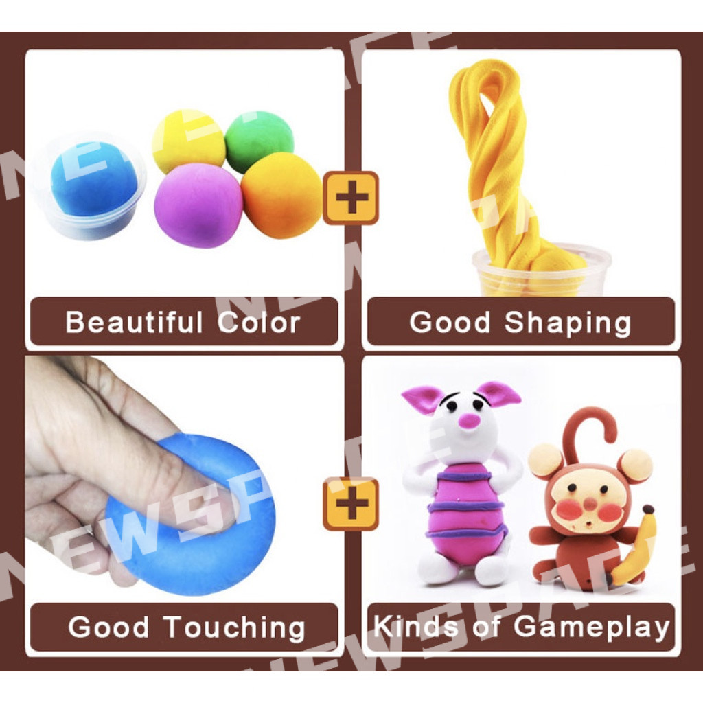 12/24/36 Colors Super Light Clay Set With Tools For Kids Modeling DIY ...