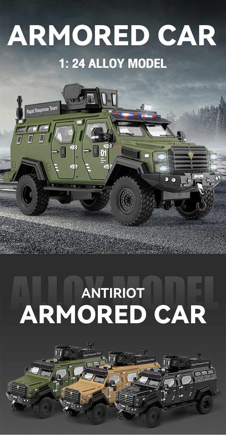 KLT 1:24 Sword Toothed Tiger Armored Vehicle Diecast Model Car Alloy ...