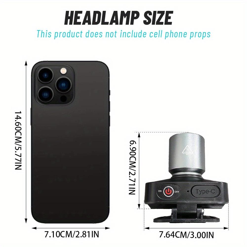 IPX4 Waterproof 3 Lighting Modes Zoomable Type-c Charging Headlight ...