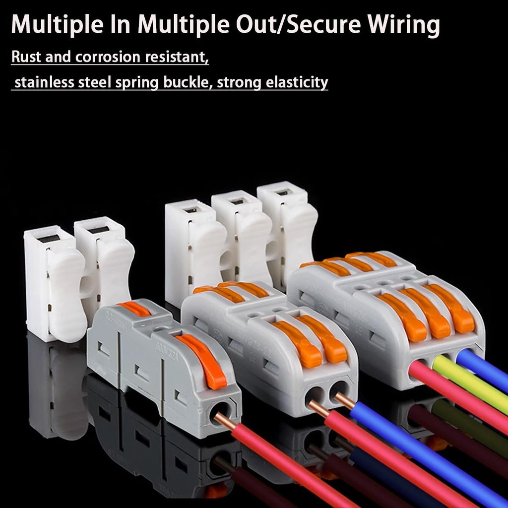 Fast Electrical Wire Connector Terminal with Secure Clamp for Lighting ...
