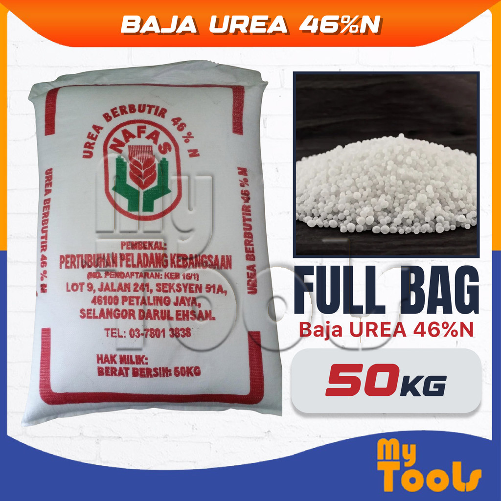 (FULL BAG) Mytools 50kg Premium Urea Agrenas / Nafas 46%N Nitrogen ...
