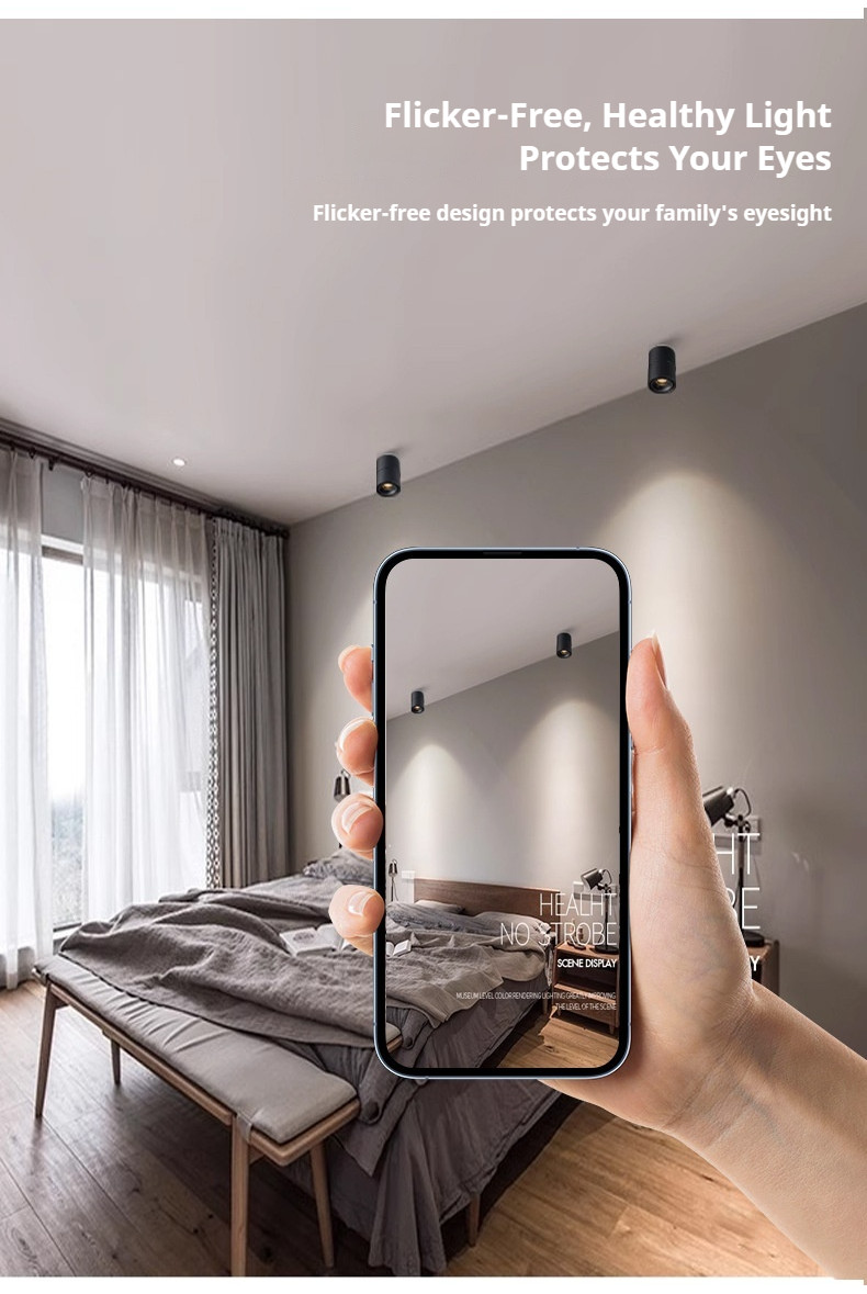 LED Ceiling Light Downlight Surface-Mounted Spotlight, No Opening ...