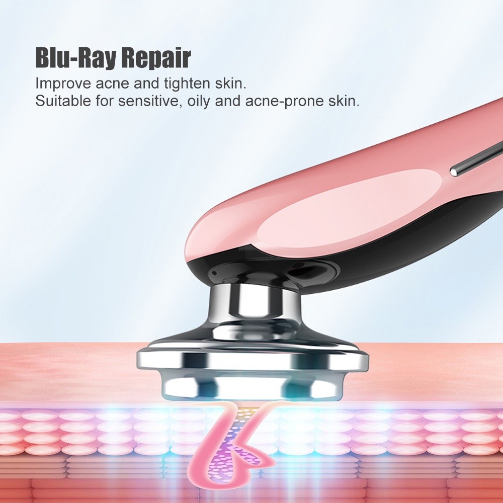 4/7 IN 1 Face Massager Eye Care Lift Tools Warm with LED Light Deep ...