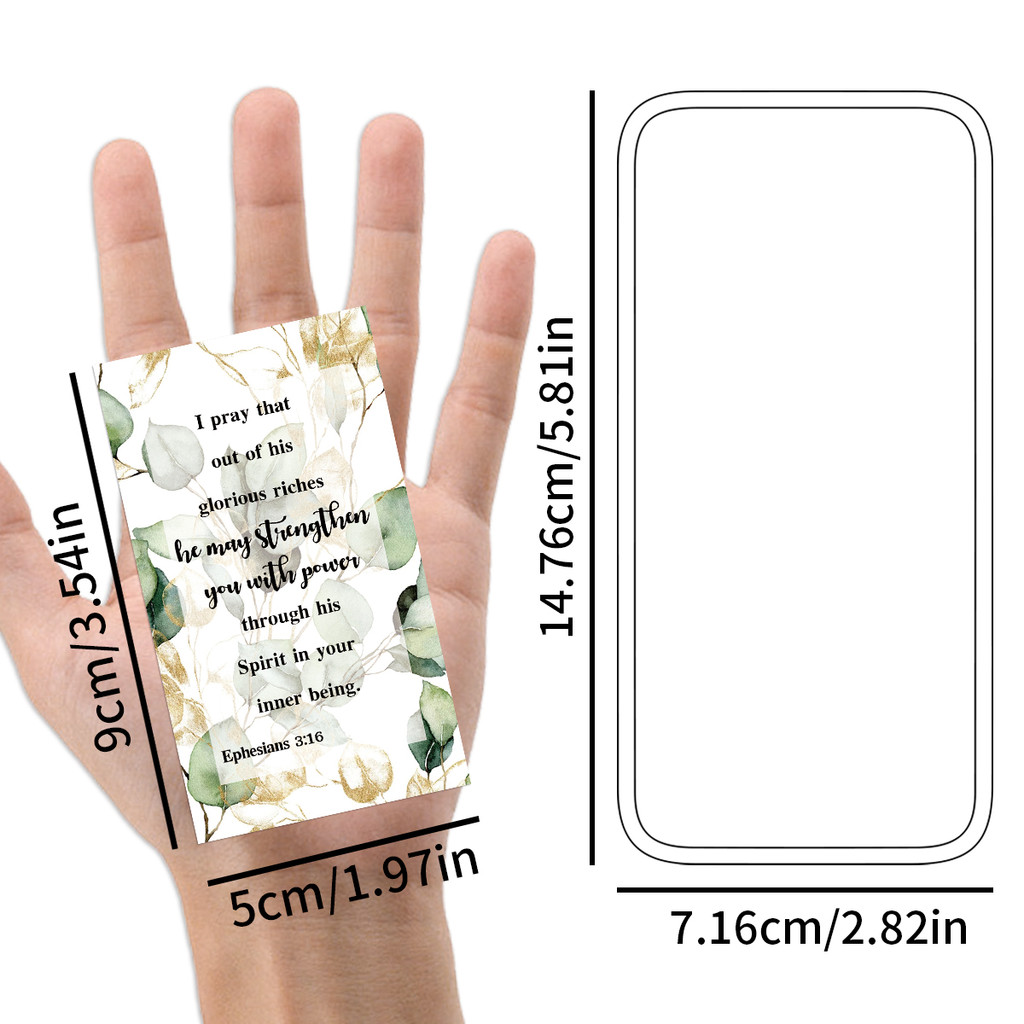60Pcs Bible Scripture Cards Inspirational Quote Cards Christian Gifts ...