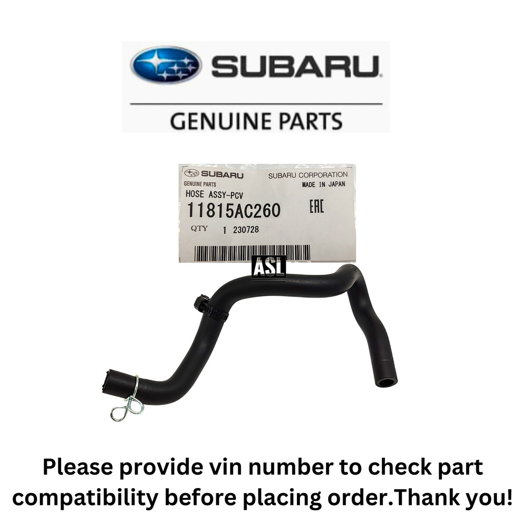 Genuine Subaru PCV Hose 11815AC260 Impreza WRX STI V10 GRB GRF Vacuum ...