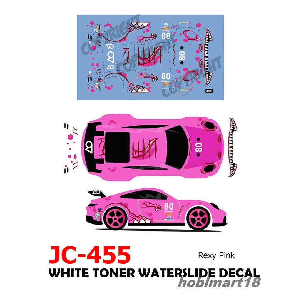 JC455 - REXY PINK PORSCHE CHASE Hotwheels 1:64 diecast custom white ...