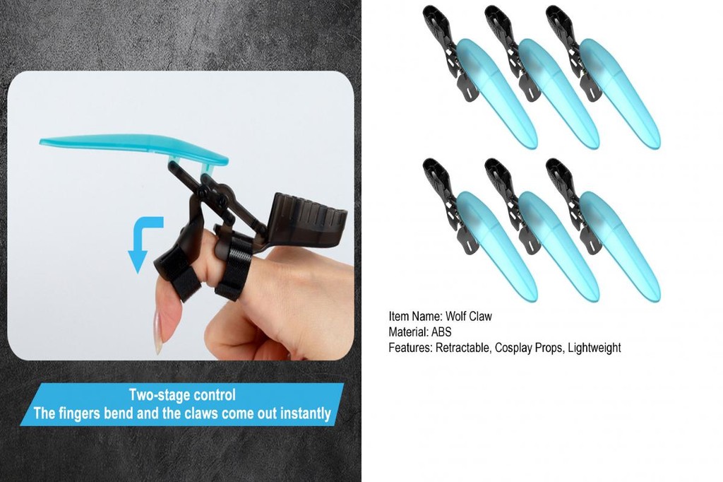 Costume Party Wolf Claw Wolf Claws Cosplay Prop 6pcs Glow-in-the-dark ...