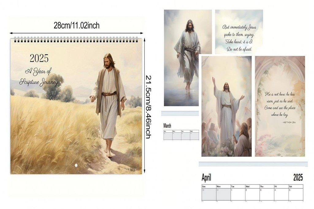BL- Wall Calendar with Spacious Date Recording Space Inspirational ...