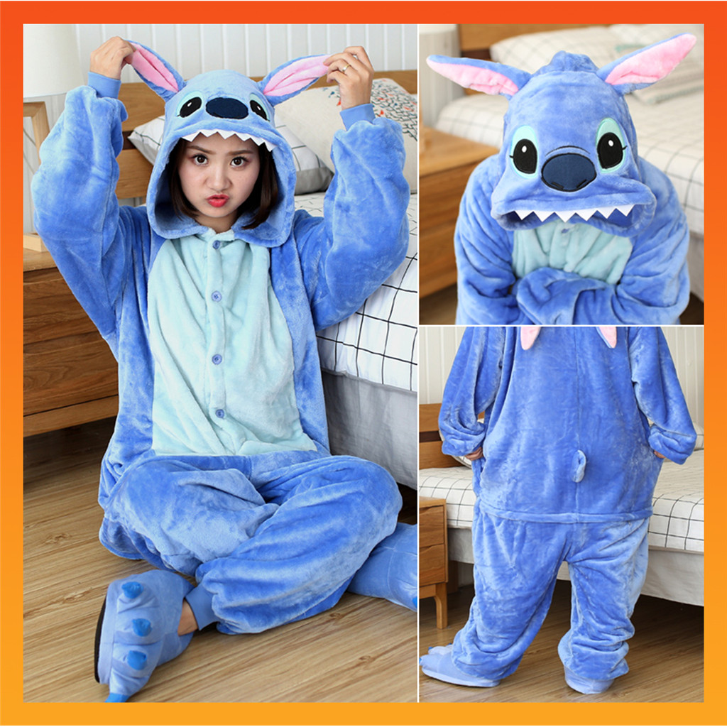 New Christmas Cute Stitch Dinosaur Pikachu Tiger Cartoon Nightwear ...