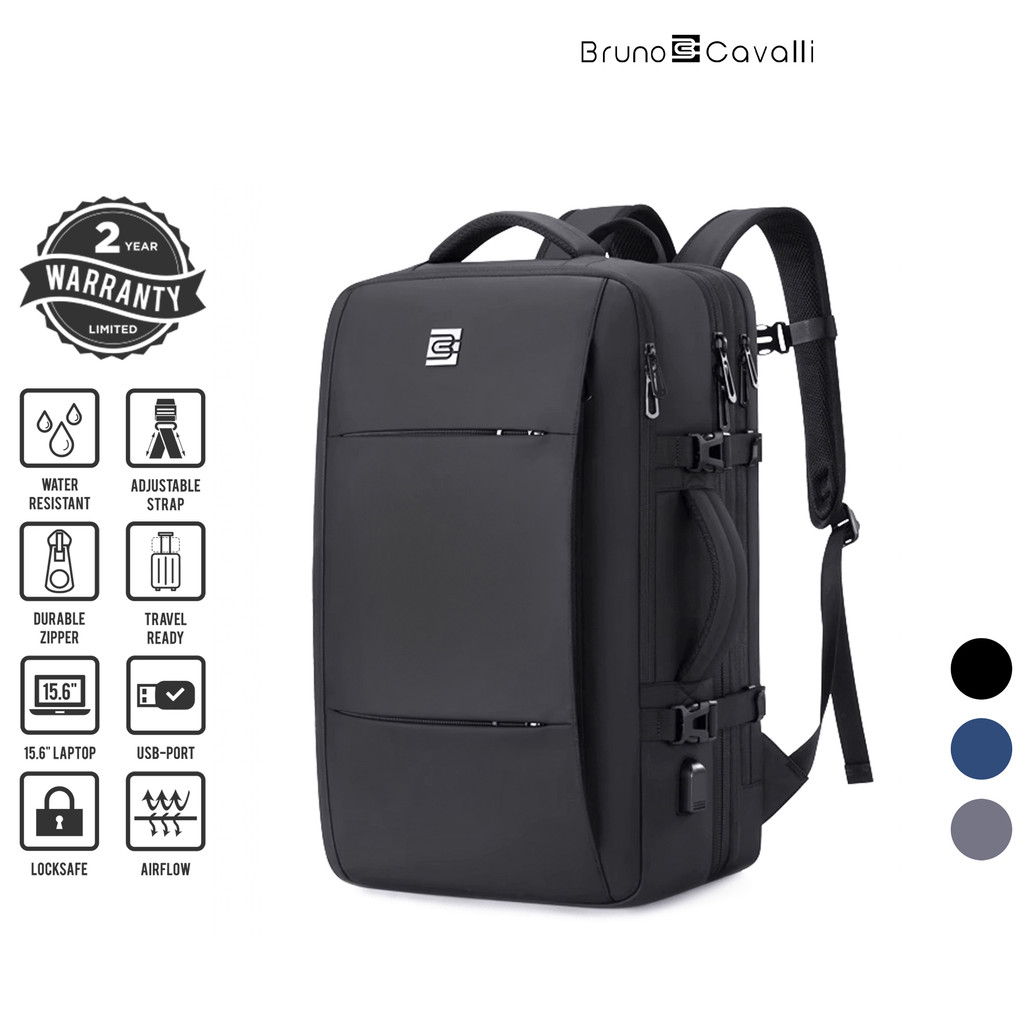 BRUNO CAVALLI Multifunctional EXPANDABLE 18" Travel Backpack with ...