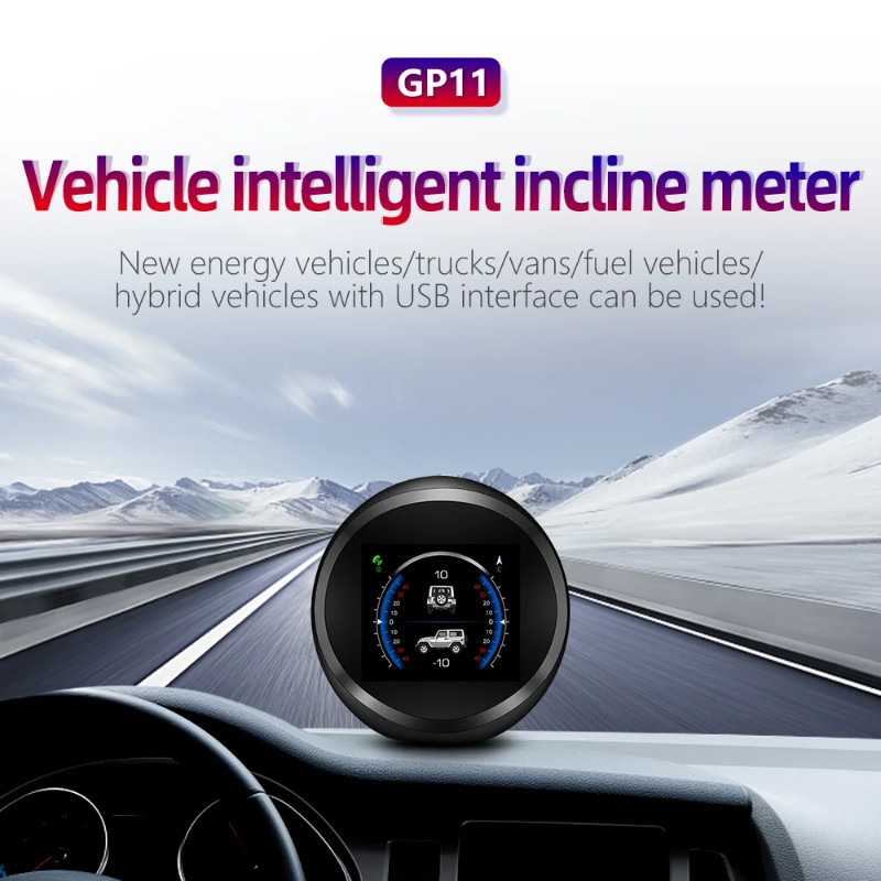 AD GP11 HUD Car 4x4 Inclinometer Display Slope Angle Speed Satellite ...